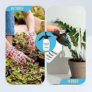 AGRICAS 0.5 Gallon Hand Pump Sprayer, 2L Garden Sprayer, Pressure Weed Sprayer, Handheld Pump Mister, Adjustable Nozzle, Lawn and Garden Care, Watering, Outdoor and Auto - Multi-Purpose