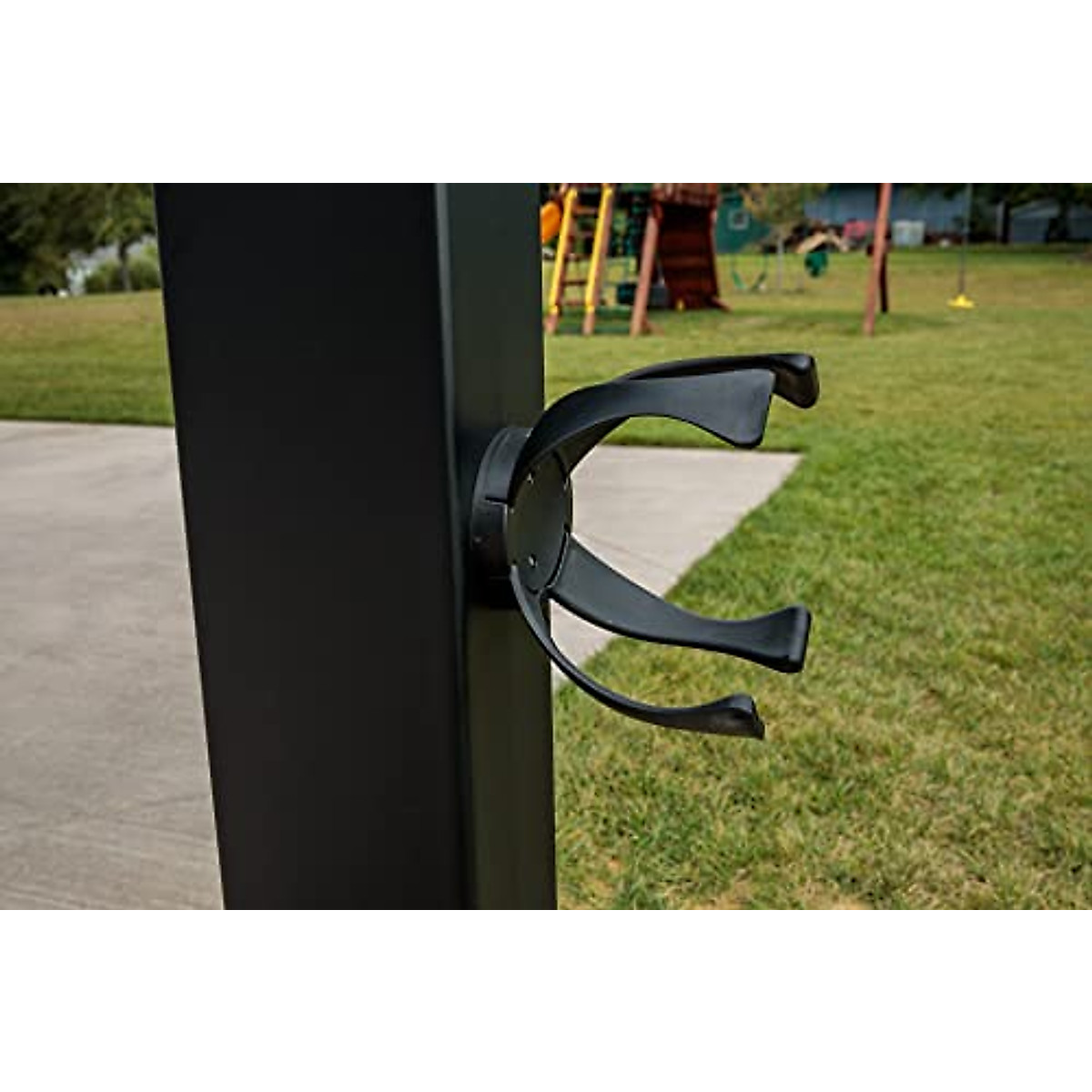 Silverback Basketball Holder Compatible with Men's, Women's, Youth Basketballs, Soccer Balls, Volleyballs, and Kickballs,Black