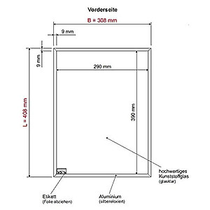 MAUL Picture Frame, Aluminium, Silver, 30 x 40 cm