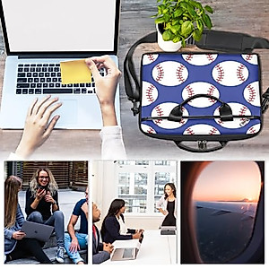 Seamless Baseball Laptop Computer Bag Waterproof Shoulder Messenger Bag 13-15 inch Durable Laptop Tote Bag with Shoulder Strap Handle Lightweight Crossbody Briefcase