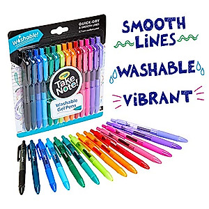 Crayola Colored Gel Pens for Kids and Adult Coloring, Washable Pens Medium Point, 14 Count