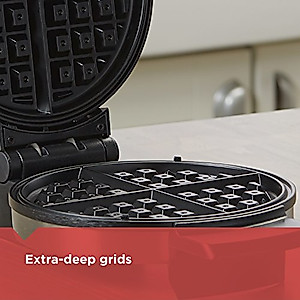 BLACK+DECKER Belgian Waffle Maker, Stainless Steel, WMB500