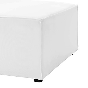 Modway EEI-4209-WHI Saybrook Patio Armless Chair in White 29.5 x 34.5 x 25.5