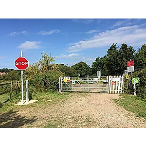 Enjoyist Large Stop Sign Street Slow Warning Reflective Signs 24"x 24" 40 Mil Rust Free Aluminum Sign, UV Protected and Weatherproof