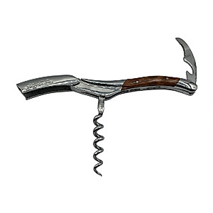 Laguiole En Aubrac Sommelier Waiter's Corkscrew, Amourette Handle, Wine Opener With Foil Cutter & Bottle Opener, Polished Bolster