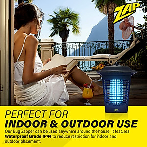 ZAP IT! Electric Bug Zapper Lantern - Indoor and Outdoor Plug-in 360 Degree Mosquito Control, Insect and Fly Killers | UV Light and Electric Shock Mosquito Killer Lamp | Includes Bug Collector