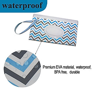 Baby Wipes Dispenser, On-The-Go Wipes Dispenser ,Portable Wet Reusable Refillable Wipe Holder Container for Diaper Bag Lightweight Travel Wipe Pouch Cases