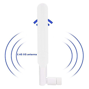 Network Card Antenna Omnidirectional 2.4G/5G/5.8G 8dbi Dual Band Antenna SMA, for Router(White)