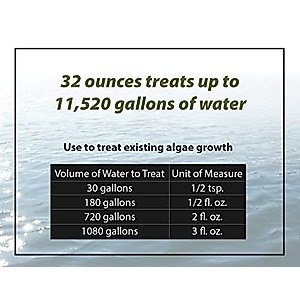 Bloom Buster Algae Control for Fish Ponds & Water Gardens - 32 Ounces - Safe for Koi Fish, Goldfish & Plants - Controls Algae in Ponds & Water Features, EPA Registered