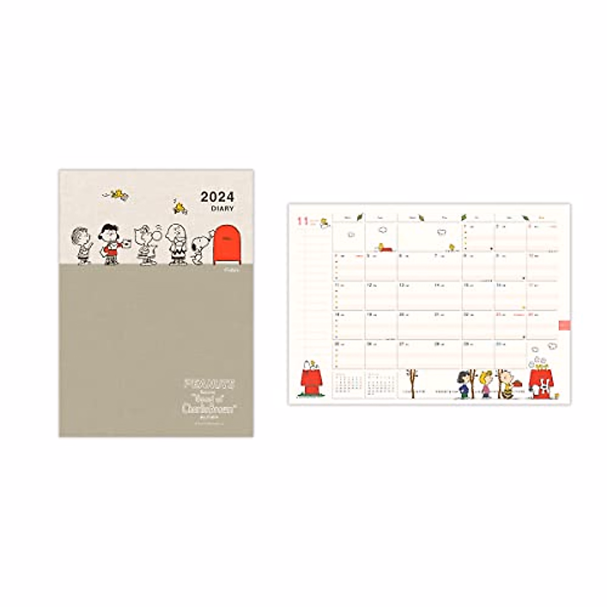 Hallmark Snoopy Japan Notebook 2024 A5 Monthly Family Notebook, Friends and Letter 824-624 (Begins December 2023)