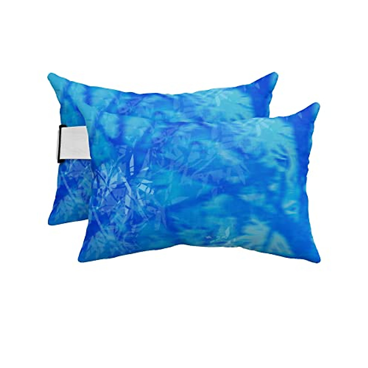 Recliner Head Pillow Ledge Loungers Chair Pillows with Insert Abstract Mystic Mottled Blue Tree Shadow Lumbar Pillow with Adjustable Strap Outdoor Waterproof Patio Pillows for Beach Pool, 2 PCS