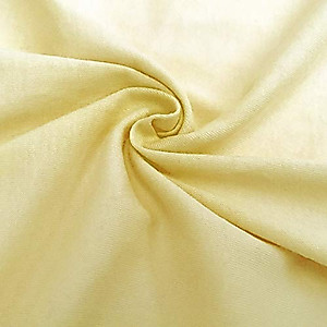 American Baby Company 100% Natural Supreme Cotton Jersey Knit Fitted Portable/Mini-Crib Sheet, Maize, Soft Breathable, for Boys and Girls