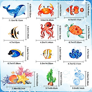 54 Pcs Under The Sea Party Decorations Ceiling Hanging Swirls Ocean Party Decorations Sea Animals Fish Themed Party Supplies Baby Shower Mermaid Birthday Beach Party Favor for Kids Boys Girls