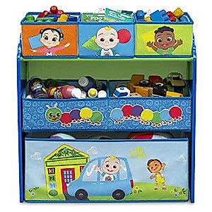 Delta Children Design & Store 6 Bin Toy Storage Organizer - Greenguard Gold Certified, CoComelon