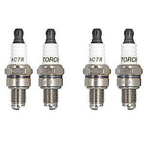 4PK TORCH AC7R Spark Plug Replace for Husqvarna 581362301, for NGK 3066/CMR7H,for Champion 965/RZ7C RZ7CT10, for Brisk TR14C TR14S, for Autolite 4194, for Tanaka 018-16005-20, for Torch CMR7H, OEM