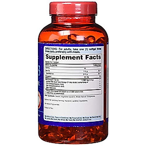 Omega-3 Fish Oil 1200mg, 200 softgels by Puritan's Pride (13328)