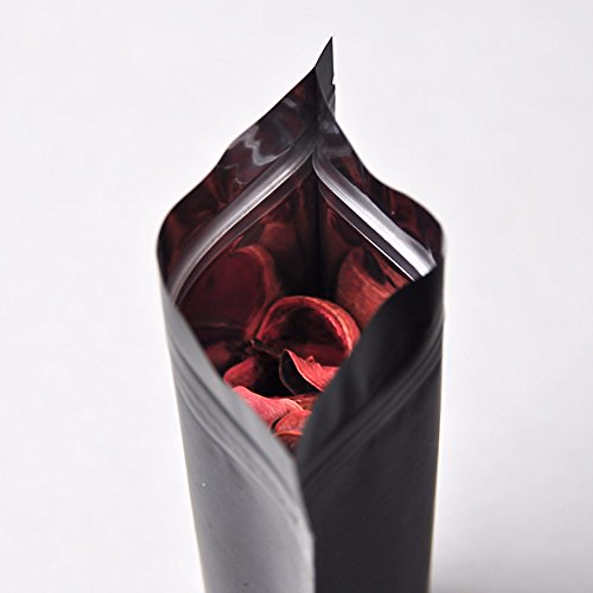 100 Black Metallic Mylar Zip Lock Stand Up Bags Pouches 12x18cm (4.7x7")