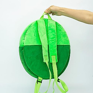 DSKOBT Green Backpack for Anime Costume Prop Lime Green Plush Backpack Cartoon Human's Adventure For Cosplay Halloween (Green)