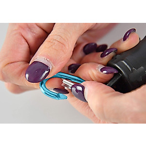 Home-X LED Camping Lights, Power Outage Supplies, Indoor/Outdoor Battery-Operated LED Lights with Hooks, Set of 2, Each 5" L x 2 ¾” W x 2 ¾” H, 1 Blue, 1 Orange