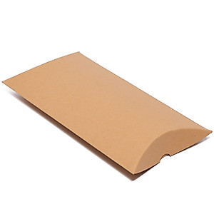 Kraft Paper Pillow Gift Box Set (50 Pack)