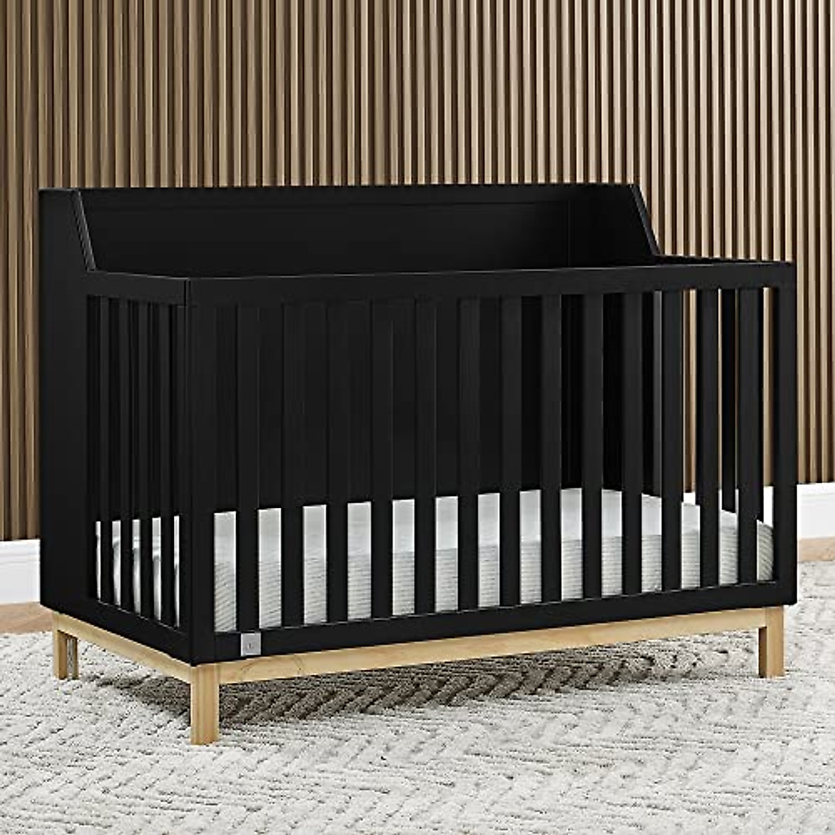 GAP babyGap Oxford 6-in-1 Convertible Crib - Greenguard Gold Certified, Ebony/Natural