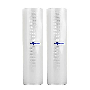 Vacuum Food Sealer Rolls Bags,2 Packs 10 in x16 ft Storage Bags for Vacuum Sealer Machines, Durable Commercial Customized Size Food Bags for Food Storage and Sous Vide Cooking