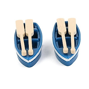 Ciieeo 2 Sets Micro Boat Micro Landscape Ornament Miniature Boat Micro Landscape Boat Mini House Boat