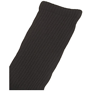 Gildan Men's Polyester Half Cushion Crew Socks, 12-Pairs, Black, Shoe Size: 6-12