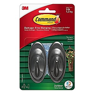 Command Outdoor Medium Terrace Hooks, 4-packages (17086S-AWES)