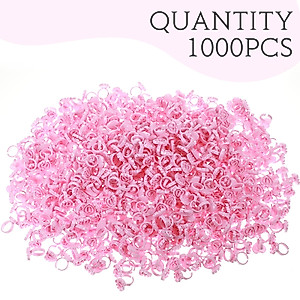 1000 Pcs Glue Rings for Eyelash Extensions Disposable Lash Glue Rings for Beauty Salons Lash Glue Holder Lash Fanning Glue Cups Eyelash Extension Supplies (Heart Style)