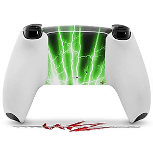 WraptorSkinz Skin Wrap compatible with Sony PS5 DualSense Controller Lightning Green (CONTROLLER NOT INCLUDED)