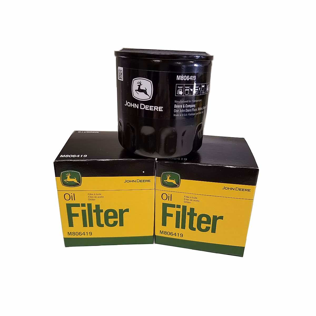 John Deere Original Equipment Oil Filters - M806419 (QTY OF 3)