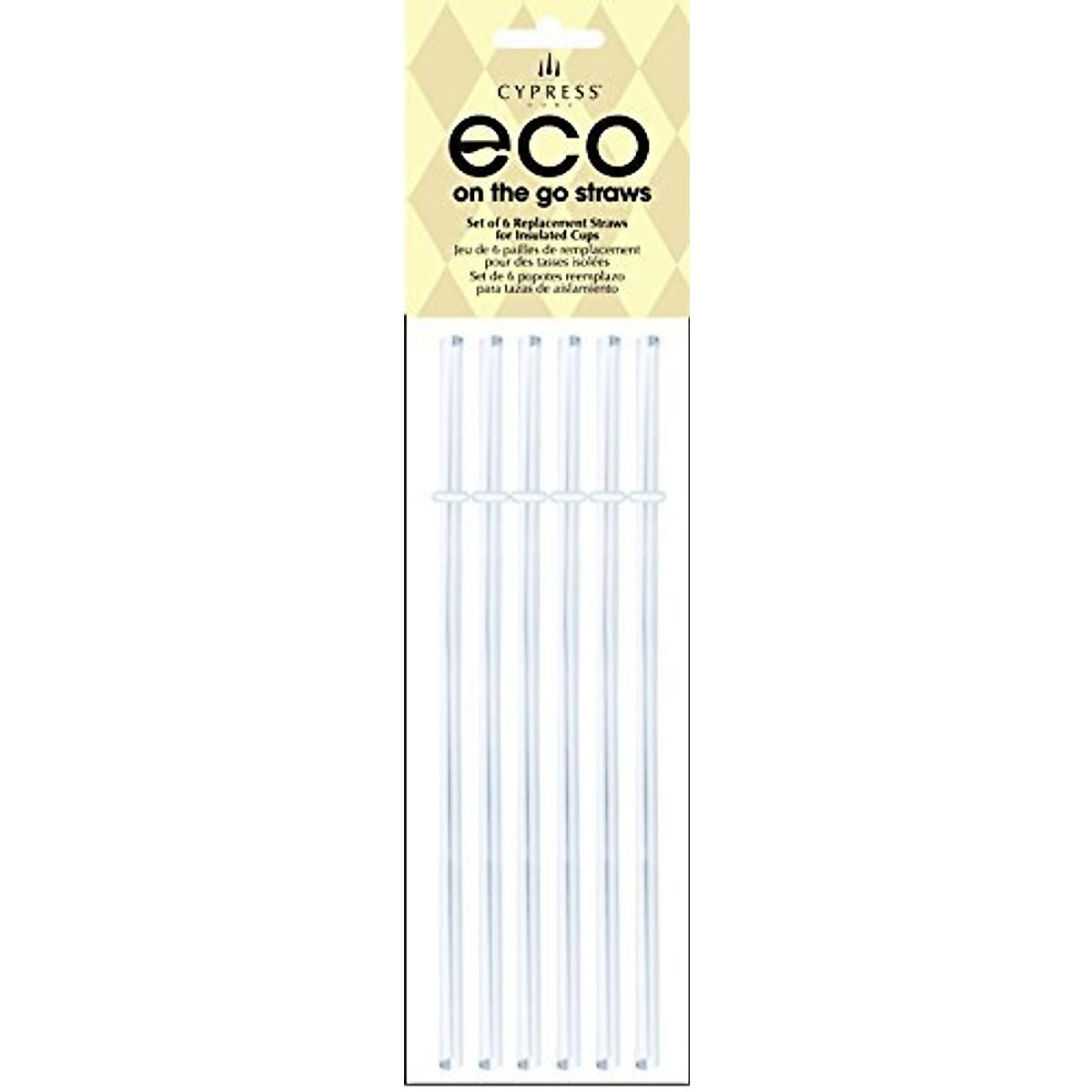 Peachy Kitchen Acrylic Straws, Set of 6