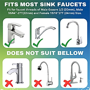 1080°Free Rotating Faucet Extender, Universal Swivel Robotic Arm Swivel Extension Faucet Aerator with 2 Water Outlet Modes,Brass Faucet Attachment for Kitchen Bathroom Sink(Brushed Nickel)