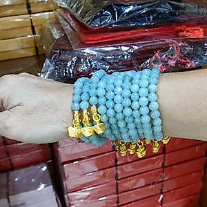 Heavens Tvcz Thai Jade Bracelet Women Good Luck Gems Real Ring Business Luck, MONEY ATTRACTION Bead Good Luck and Wealth Jewelry Adjustable Elastic