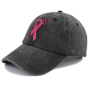 Breast Cancer Awareness Hats, Cancer Accessories for Women, Breast Cancer Survivor Gifts, Cancer Patients Must Have, Pink Ribbon Chemo Baseball Caps, Christmas Birthday Gifts