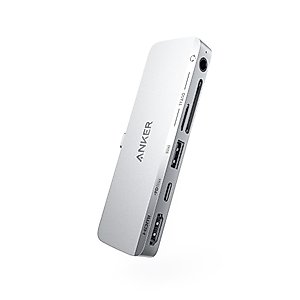 Anker USB-C Hub for USB-C iPad, 541 USB-C Hub (6-in-1) with 4K HDMI Port, Multi-Function USB-C Port, SD and microSD Card Slots, for iPad Pro 5th Gen/iPad Air 5th Gen/iPad Mini 6th and Later (Silver)