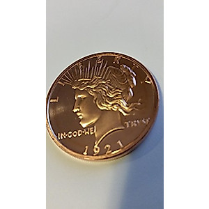 Peace Dollar Copper 1 Ounce Coins Full Roll of 20