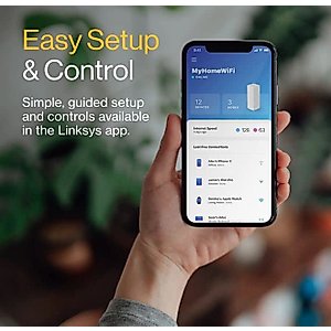 Linksys MX8000 Velop Mesh WiFi 6 System, Router Replacement Tri-Band Wireless Network for Whole Home Coverage, 5,400 Sq. ft Coverage, 80+ Devices, Speeds up to (AX4000) 4.2Gbps- 2PK