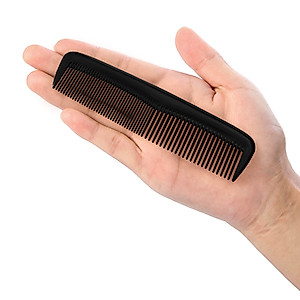 12 Pieces Hair Combs Set Pocket for Women and Men, Fine Dressing Comb,Plastic (Black)