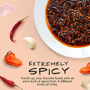 Momofuku Extra Spicy Chili Crunch by David Chang, (5.3 Ounces), Oil with Crunchy Garlic and Shallots, Crisp for Cooking as Sauce or Topping