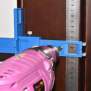 WECANDO Punch Locator Drill Guide Sleeve Cabinet Hardware Jig Wood Drilling Dowelling Hole Saw Master System for Installation of Handles, Knobs on Doors and Drawer Pull