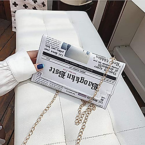 KIAR White purse Flat Evening Bag Small Clutch Envelope CrossBody Bag for girls women, White1