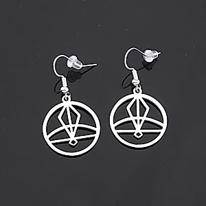 The Owl House Inspired Gift Ice Glyph Charm Earring for Her Owl House Fans Gift (Ice Glyph Earring)