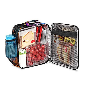 Insulated Lunch Bag, Abstract Cool Animal Dog Lunch Box Wide Opened Tote Reusable Lunch Container Organizer Thermal Cooler Bag with Shoulder Strap for School Office Picnic Hiking Beach Fishing