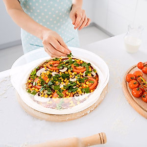 11.5 Inch Clear Pie Containers With Lids and Handle Round Pie Carrier Reusable 2 Compartments Pizza box Leftover Pizza Keeper for Food Cake Cheesecake Tortilla Pastry