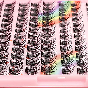 Bodermincer Lashes Clusters 10-12-14-16mm Mixed Lashes Extension Kit lashes clusters Lashes Wispy Eyelash Extension Individual Eyelash Bunche (10-12-14-16mm Mixed)