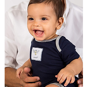 Burt's Bees Baby Baby Boys Short Sleeve Rompers, 100% Organic Cotton One-piece Coverall and Layette Set