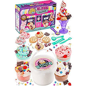 Original Stationery Ice Cream Slime Kit Playshop to Make Fun Pink & Sweet Slime Ice Cream/ Waffle Toys, Great Gift Idea