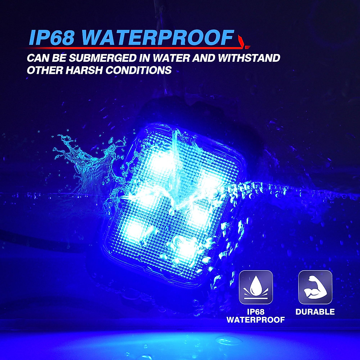 MICTUNING 4 Pods C3 RGBW LED Rock Lights - Underglow Multicolor Neon Light (Not inlcude controller)